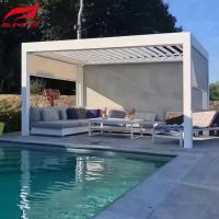 China Smart Remote Controlled Aluminum Garden Pergola Waterproof Windproof Gazebo Outdoor/Freestanding for sale