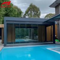 China Smart Remote Controlled Aluminum Garden Pergola Waterproof Windproof Gazebo Outdoor/Freestanding for sale