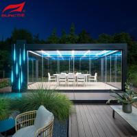 China Smart Remote Controlled Aluminum Garden Pergola Waterproof Windproof Gazebo Outdoor/Freestanding for sale