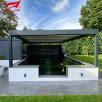 China Adjustable Motorized Louvered Aluminium Pergola Outdoor Modern Waterproof Design for sale