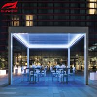 China Motorized Aluminum Pergola In Grey For Outdoor Comfort for sale