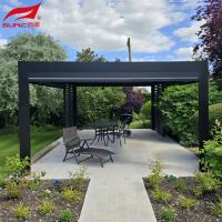 China Waterproof Aluminum Retractable Pergola / Aluminium Perforated Panel With Remote Control for sale