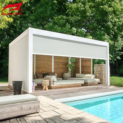 China Smart Outdoor Aluminium Pergola With Waterproof Windproof Design for sale
