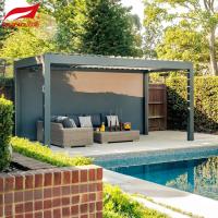 China Smart Remote Controlled Aluminum Garden Pergola Waterproof Windproof Gazebo Outdoor/Freestanding for sale