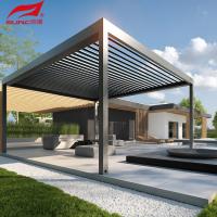 China Waterproof Aluminum Retractable Pergola / Aluminium Perforated Panel With Remote Control for sale