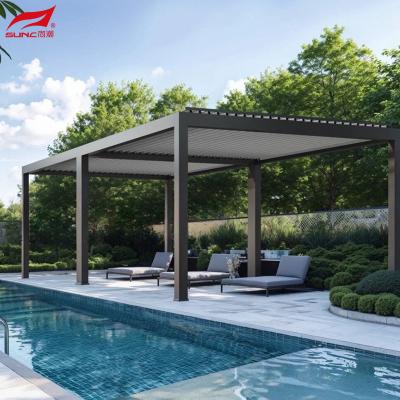 China Windproof Outdoor Essential Motorized Aluminum Pergola 3x6m 5x3m for sale
