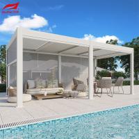 China Smart Home Integration Motorized Aluminum Pergola Waterproof Windproof And Remote Control System for sale
