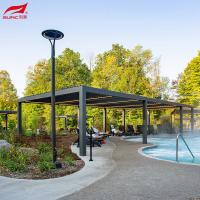China Smart Home Integration Motorized Aluminum Pergola Waterproof Windproof And Remote Control System for sale