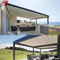 China Installation Freestanding Or Wall-mounted Adjustable Canopy Pergola With PVC Sail Finishing for sale