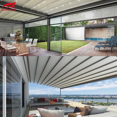 China Installation Freestanding Or Wall-mounted Adjustable Canopy Pergola With PVC Sail Finishing for sale