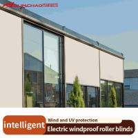 China Customizable Zip Track Blinds Waterproof Function 5% 10% 30% 100% Optional Aluminium Alloy Side Track for sale