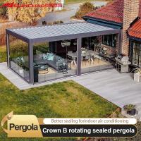 China Customized Motorized Aluminum Pergola with Smart Home Integration and Wall-mounted Installation for sale