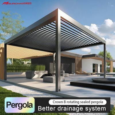 China Customized Motorized Aluminum Pergola with Smart Home Integration and Wall-mounted Installation for sale