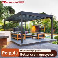 China Waterproof Windproof Aluminium Pergola for Garden Design Aluminum Retractable Pergola for sale