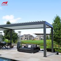 China Aluminum Retractable Pergola For Outdoor Scenes Controlled By Remote Control And Smart Home Integration for sale