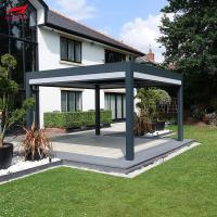 China Aluminium Pergola in Black The Perfect Combination of Style and Function Aluminum Retractable Pergola for sale