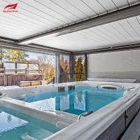 China Customized Color Motorized Aluminum Pergola for Swimming Pool Smart Home Integration and Remote Control for sale
