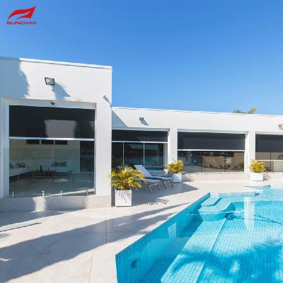 China Outdoor Residential or Commercial Zip Track Blinds with Aluminium Alloy Side Track DIY or Professional Installation for sale