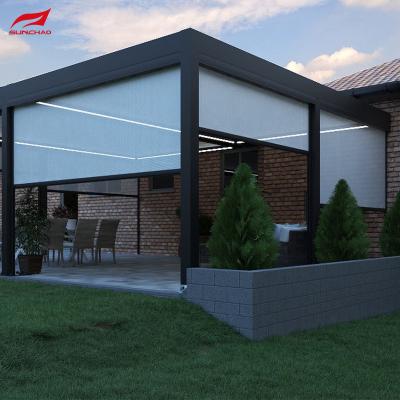 China Rainproof Zip Track Blinds Custom Made Colour Blackout Retractable Window Treatments Easy DIY or Professional Installation in Dark Grey or White for sale