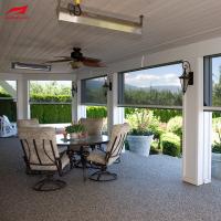 China Outdoor Zip Track Blinds in Dark Grey / White / Custom Made Colour  for Residential or Commercial up to 6 M Height for sale