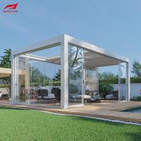 China Garden Design 5x3m Motorized Retractable Louver Aluminum Pergola Smart Home Integration for sale