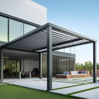 China Effortlessly Control Your Outdoor Space with Motorized Aluminum Pergola Waterproof and Windproof Solution for sale