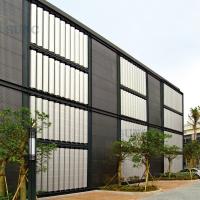 China Vertical Aluminum Sun Shading Louvers Aerofoil Fixed Electric Manual Control for sale