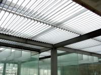 China Aluminum Architectural Louvre Facade System Hollow Flat Louver Vertical Horizontal for sale
