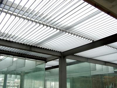 China Aluminum Architectural Louvre Facade System Hollow Flat Louver Vertical Horizontal for sale