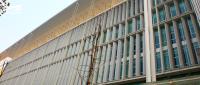 China Aluminum Alloy Curtain Wall Louvers Thickness 1.0~3.0mm Air Ventilation for sale