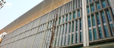 China Aluminum Alloy Curtain Wall Louvers Thickness 1.0~3.0mm Air Ventilation for sale