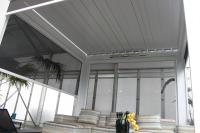 China Polyester UV Coating Zip Track Blinds Blackout Customized Windproof Exterior for sale