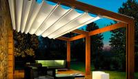 China Garden Waterproof Removable PVC Retractable Roof Pergola for sale