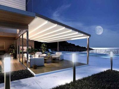 China Garden Waterproof Removable PVC Retractable Roof Pergola for sale