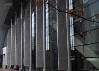 China PVDF Coating Louvre Facade System Adjustable Aeroscreen Aluminum Shopping Mall for sale