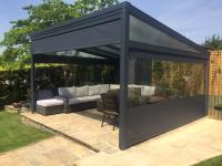 China Facade Sunshade Zip Track Motorised Roller Blinds Pvdf Surface for sale