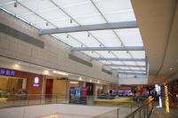 China Glass Structures Automatic Shade Awnings Motor Large Areas Various Fiberglass Fabrics for sale