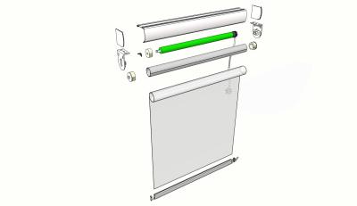 China Electric Remote Roller Blinds Window Decoration Customized Size Eco - Friendly for sale