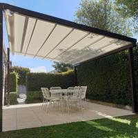 China Retractable Shade Awning  SUNC Custom PVC Pergola System With Sliding Canopy for sale