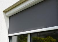 China Integrated Windproof Roller Blinds Facade Sunshade Motorized Roller Shades for sale