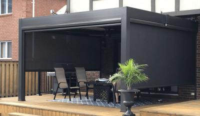 China Balcony Motorized Roller Zip Screen Blinds Pvdf Surface Treatment for sale
