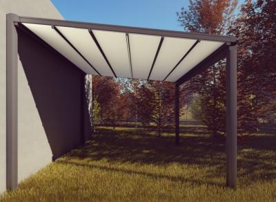 China Sun Rain Protection Retractable Awning Outdoor Sunshade Pergola 3 - 5 Years Warranty for sale