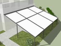 China Retractable Shade Awning  SUNC Custom PVC Pergola System With Sliding Canopy for sale