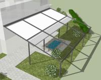 China Retractable Shade Awning  SUNC Custom PVC Pergola System With Sliding Canopy for sale