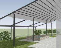 China Aluminium Retractable Awning Customized Screen Pergola With Led Lights for sale
