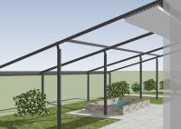 China Aluminium Retractable Awning Customized Screen Pergola With Led Lights for sale