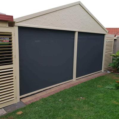 China Motorized Facade Sunshade Zip Track Blinds UV Coating for sale