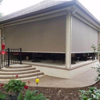 China Fireproof Zip Track Electric Motorized Roller Blinds for Restaurant for sale