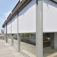 China Customized Zip Track Blinds Heat Gain Roller Blinds Outdoor Fabric Material for sale