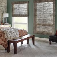 China Anti Mildew Reed Bamboo Mat Blockout Roller Blinds for sale